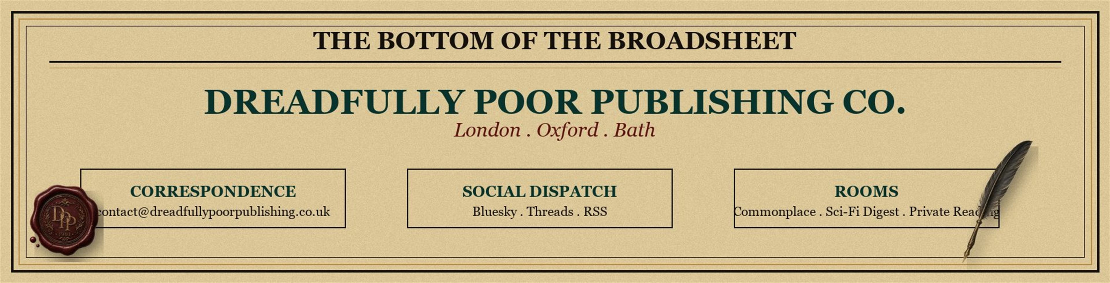 Contact Dreadfully Poor Publishing